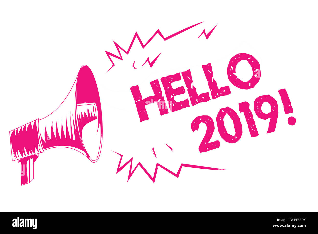 Conceptual hand writing showing Hello 2019. Business photo text ...