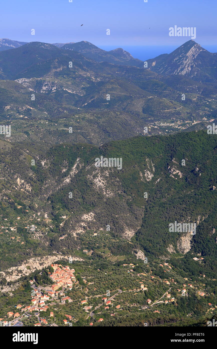 From the summit of Mont Ferion, Alpes-Maritimes, 06, Cote d'Azur, PACA ...