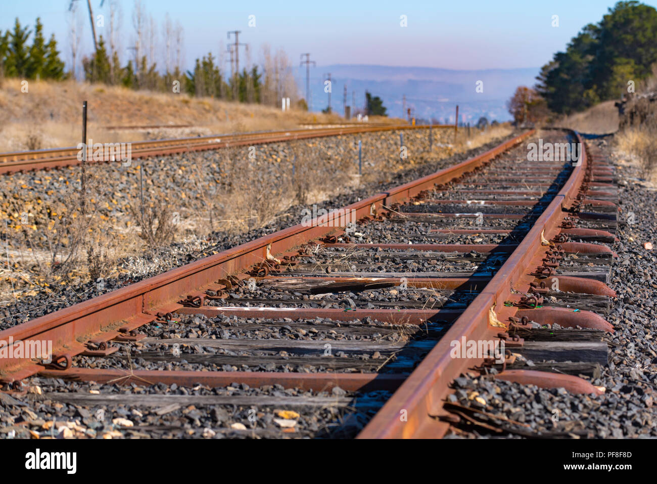 Rusty railway lines hi-res stock photography and images - Alamy