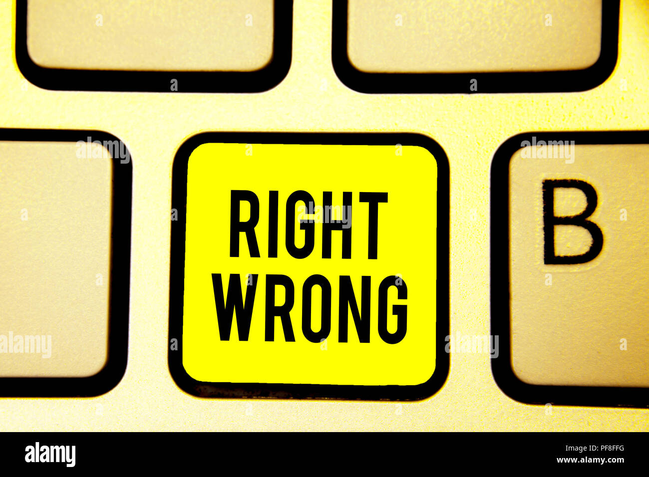 Handwriting Text Right Wrong Concept Meaning Choose Between Two Decisions Correct And Bad One