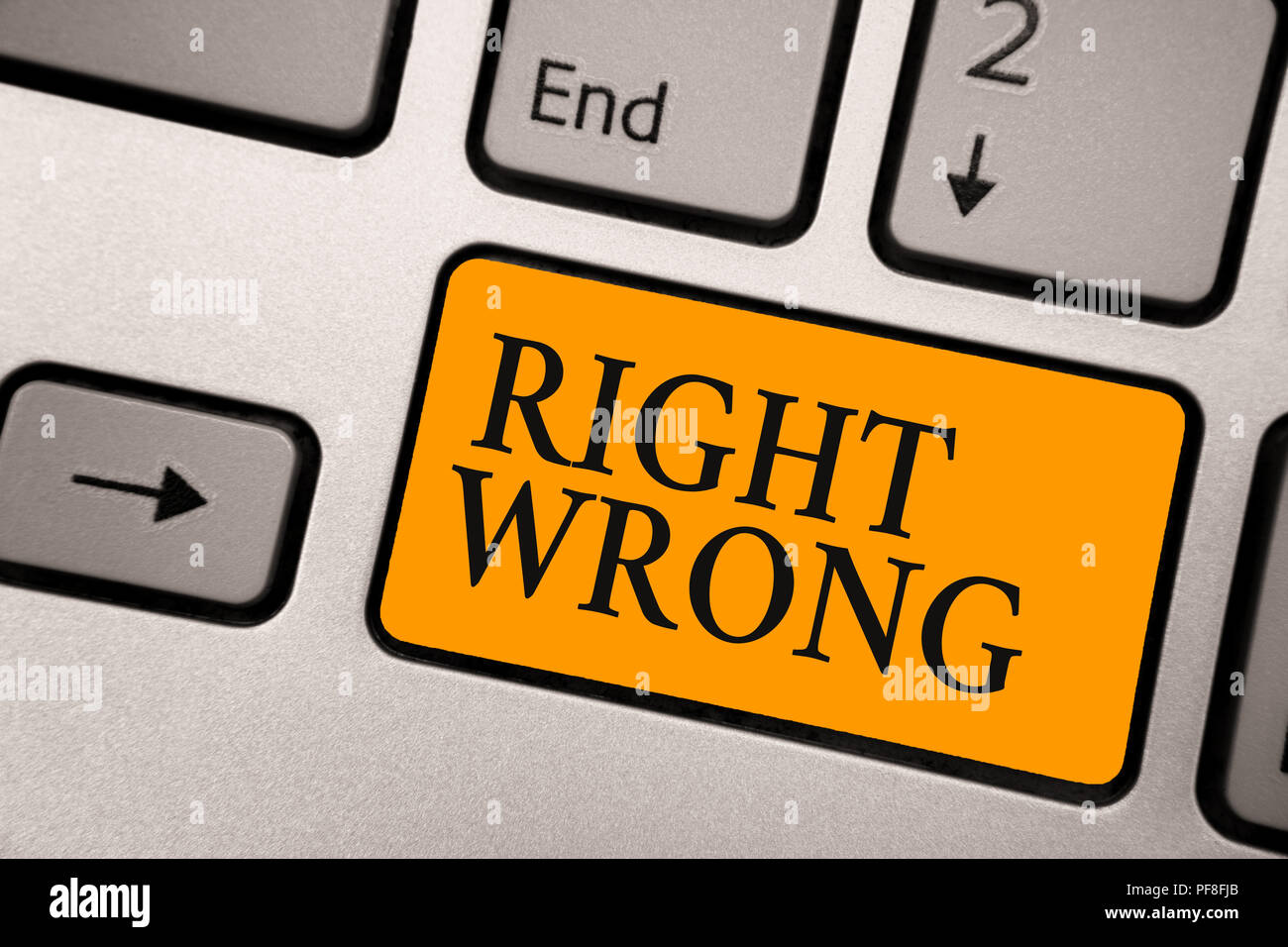 Handwriting Text Right Wrong Concept Meaning Choose Between Two