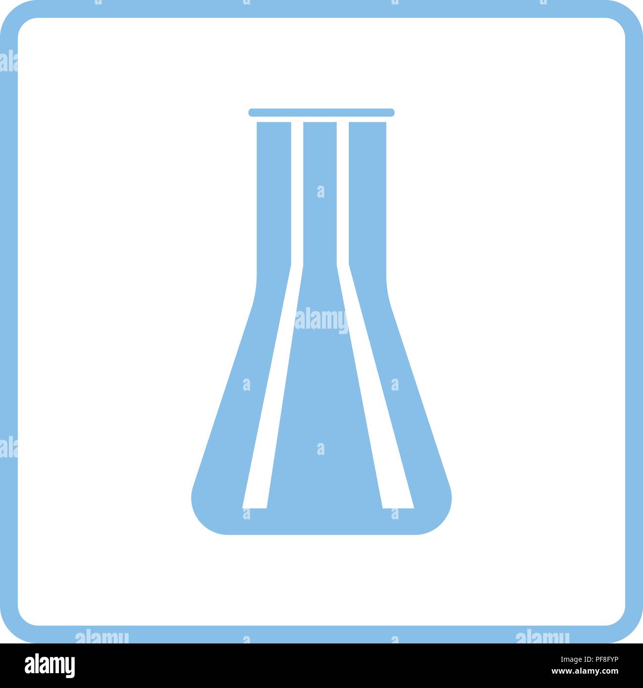 Chemical bulbs icon. Blue frame design. Vector illustration Stock ...