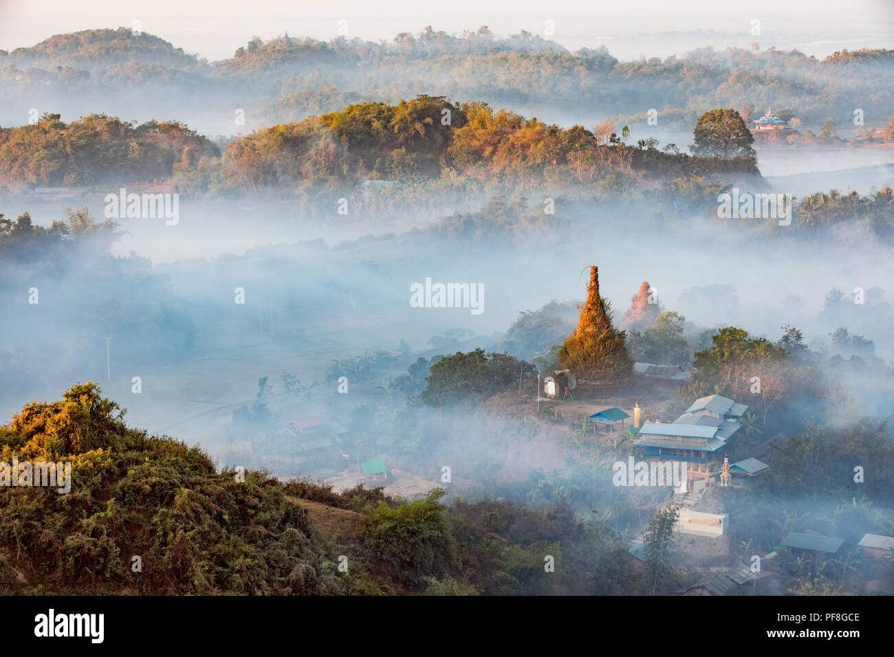 A temple surrounded by nature to pray to buddha from sunrise to sunset ...