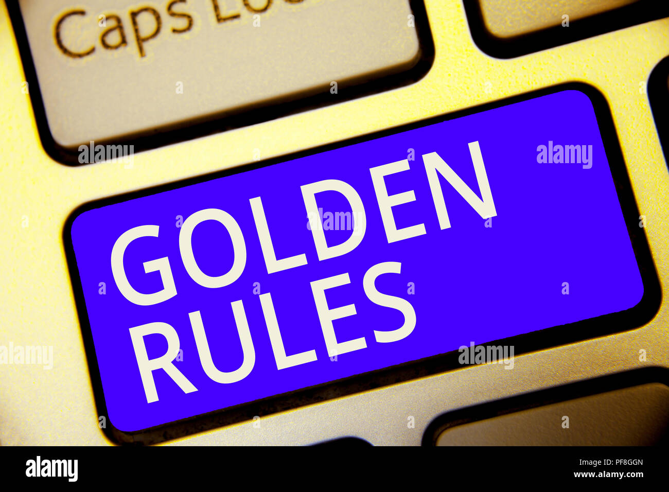 Conceptual hand writing showing Golden Rules. Business photo showcasing ...