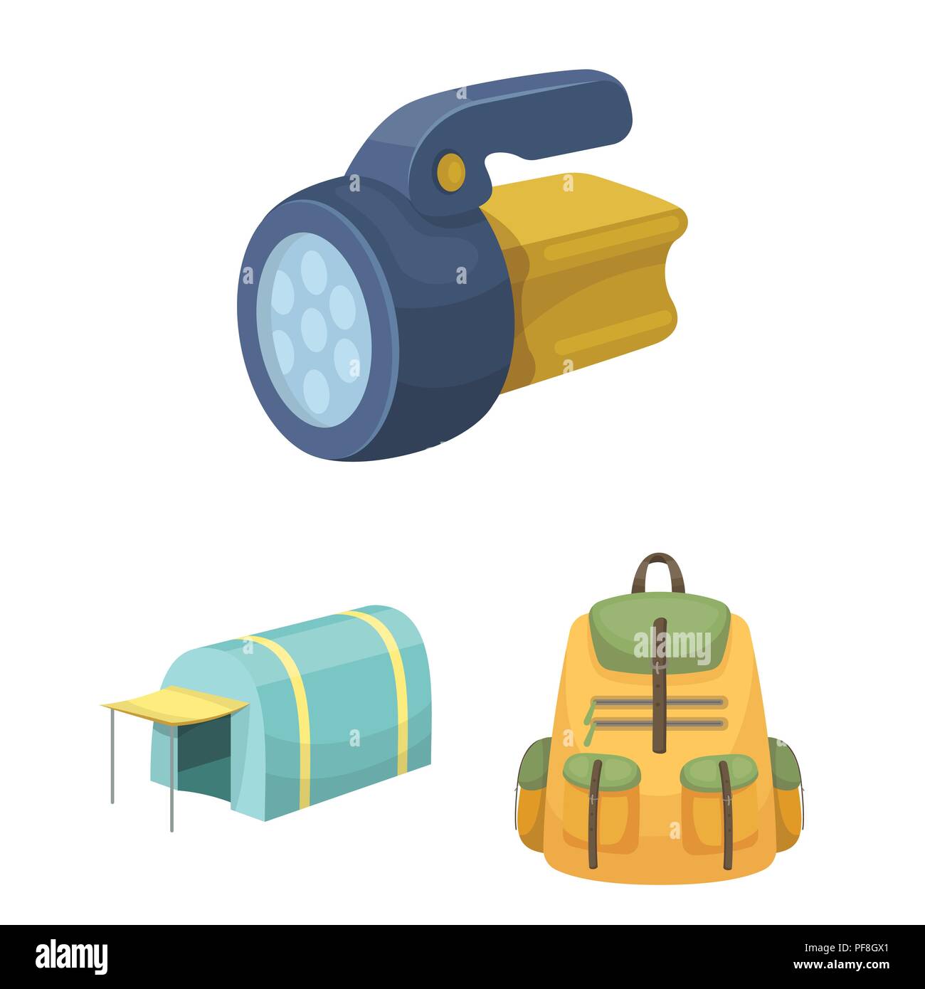Different kinds of tents cartoon icons in set collection for design ...