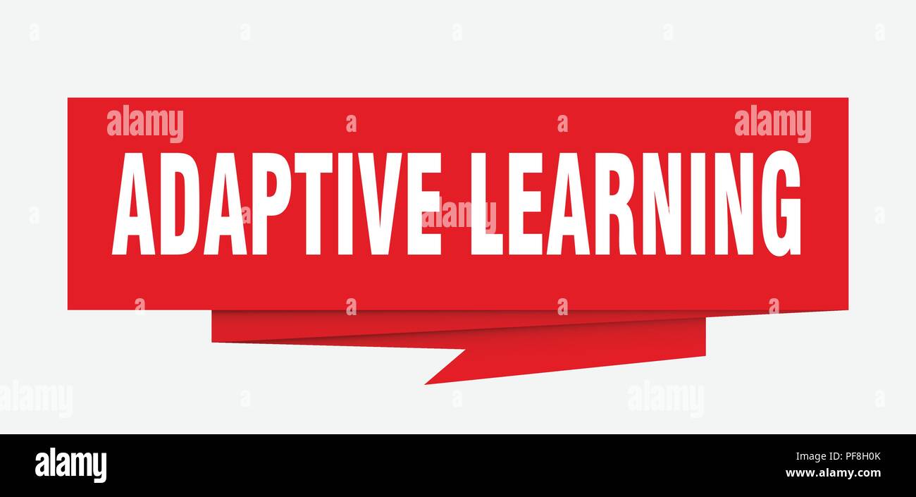 adaptive learning sign. adaptive learning paper origami speech bubble ...