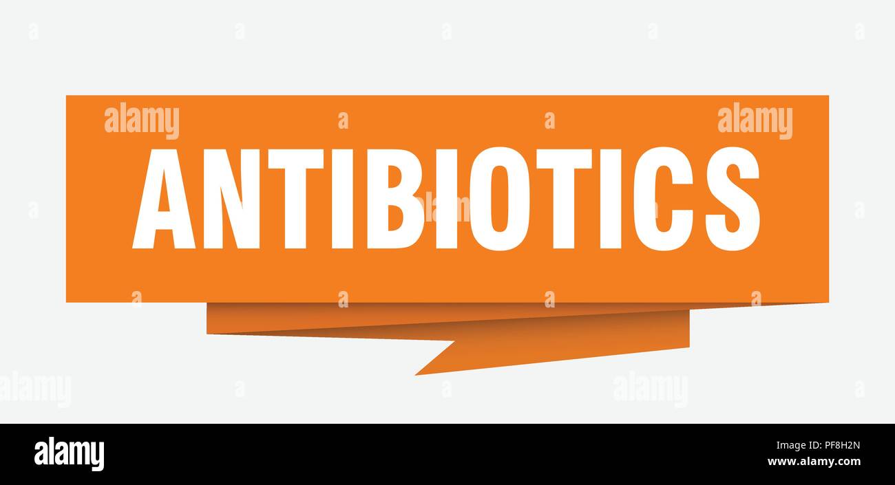 antibiotics sign. antibiotics paper origami speech bubble. antibiotics ...