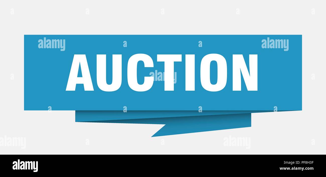 auction sign. auction paper origami speech bubble. auction tag. auction ...