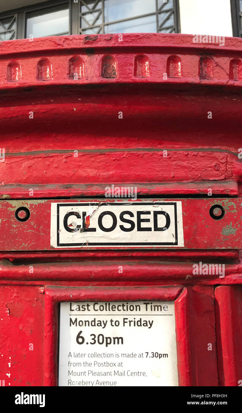 Royal Mail letter box which has been closed Stock Photo - Alamy
