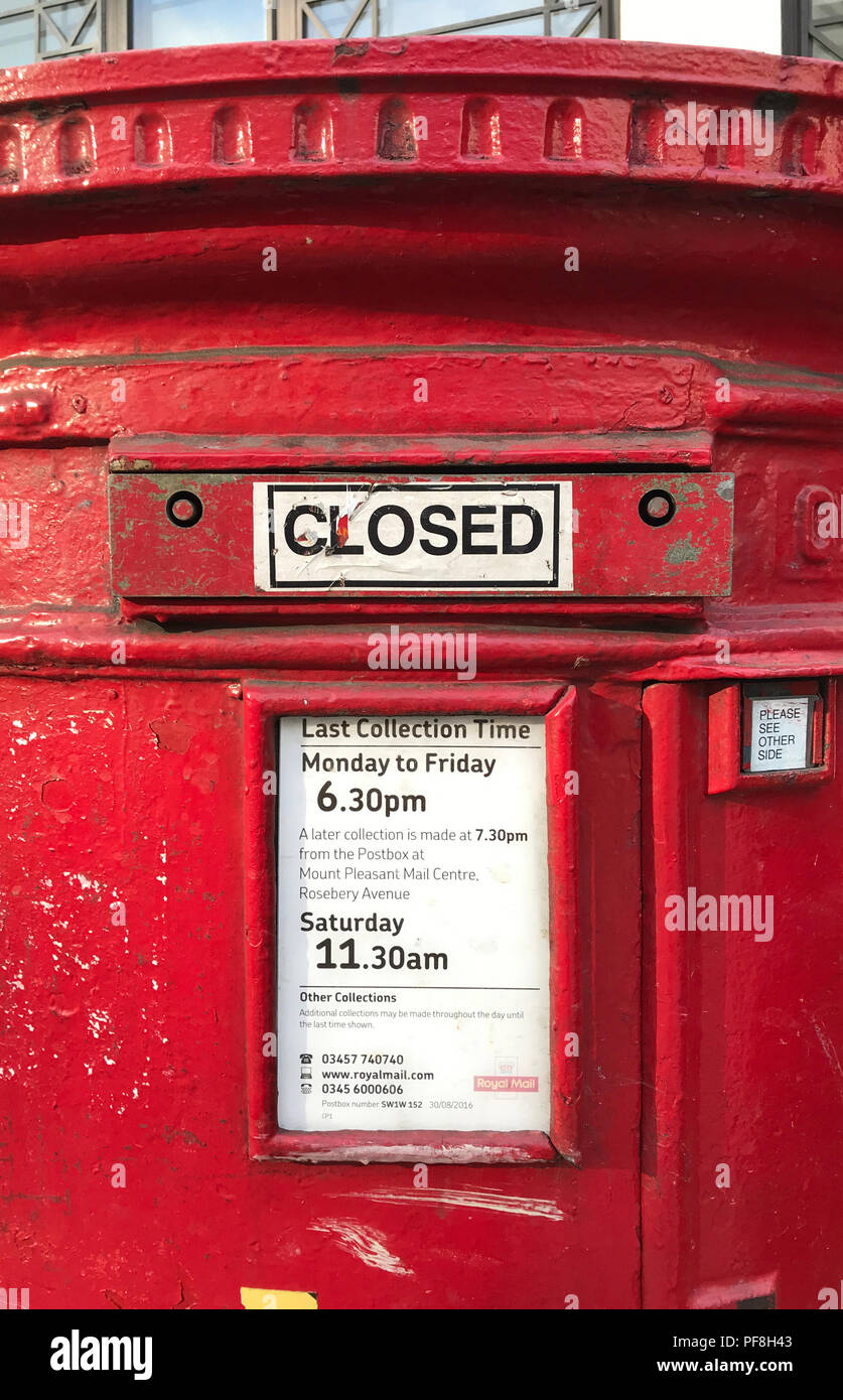 Royal Mail letter box which has been closed Stock Photo - Alamy