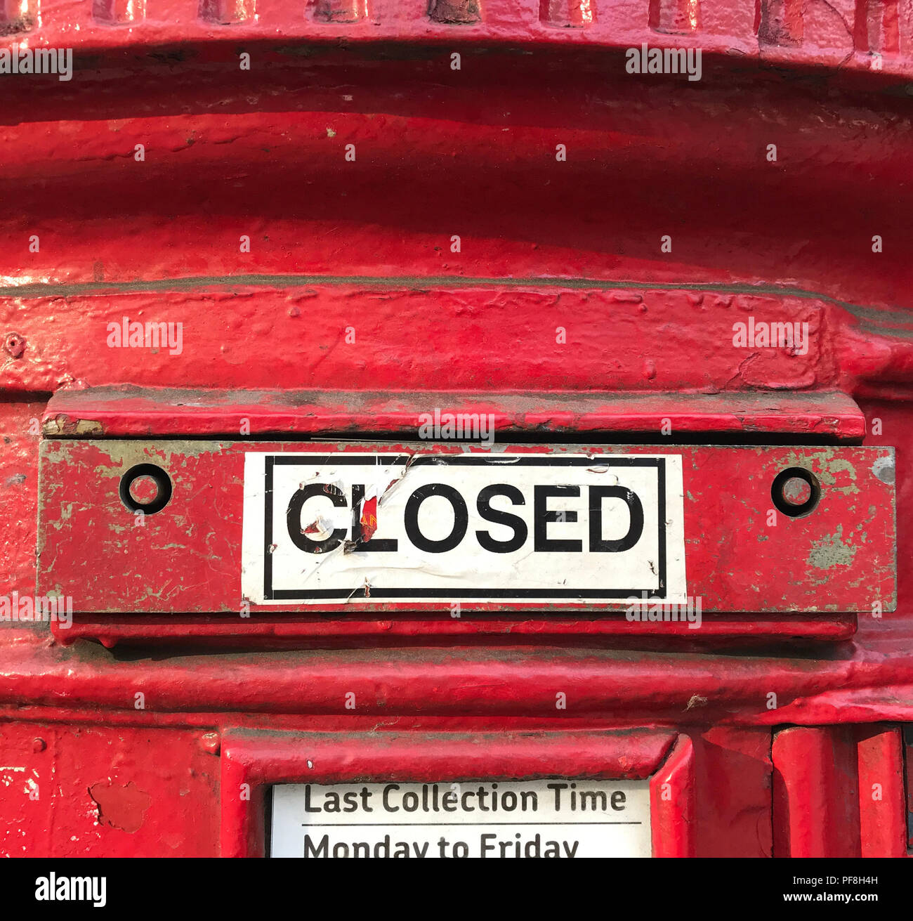Royal Mail letter box which has been closed Stock Photo - Alamy