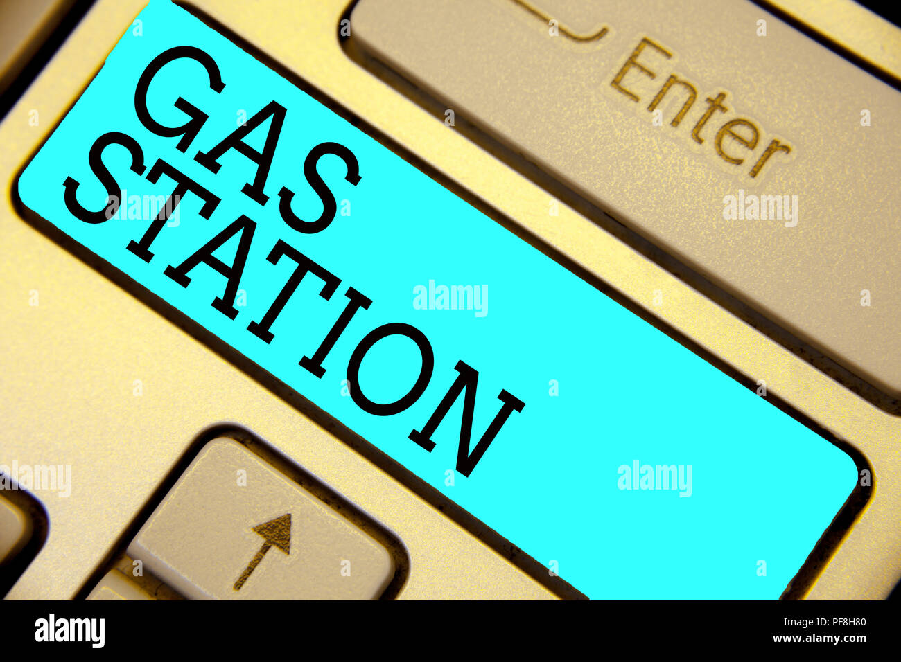 Handwriting text Gas Station. Concept meaning for servicing motor ...