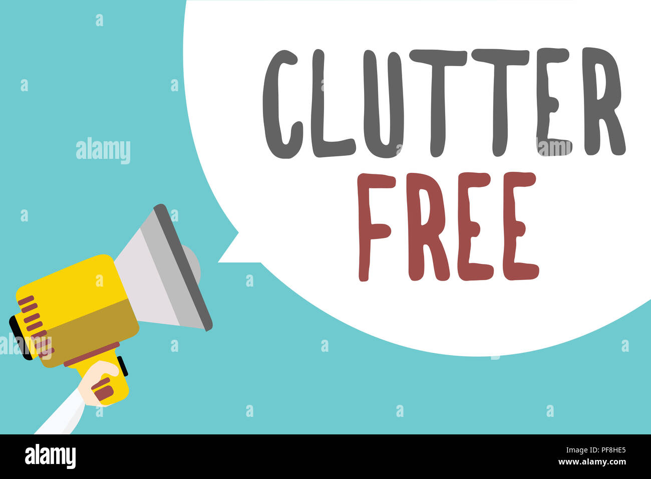 Conceptual hand writing showing Clutter Free. Business photo showcasing ...