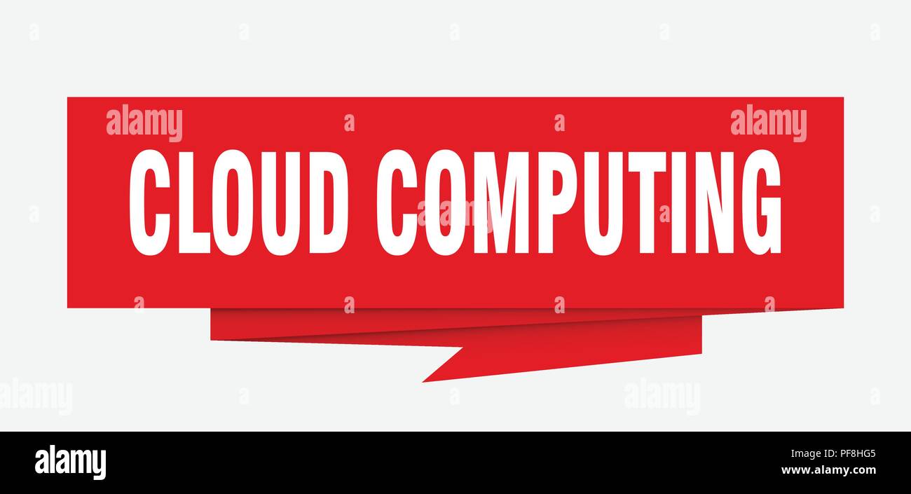 cloud computing sign. cloud computing paper origami speech bubble ...