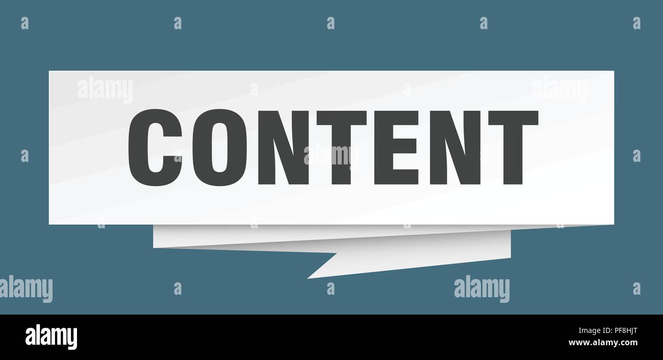 content sign. content paper origami speech bubble. content tag. content ...