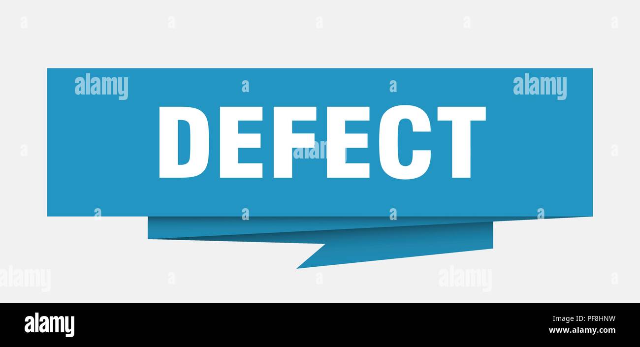 defect sign. defect paper origami speech bubble. defect tag. defect banner Stock Vector Image ...
