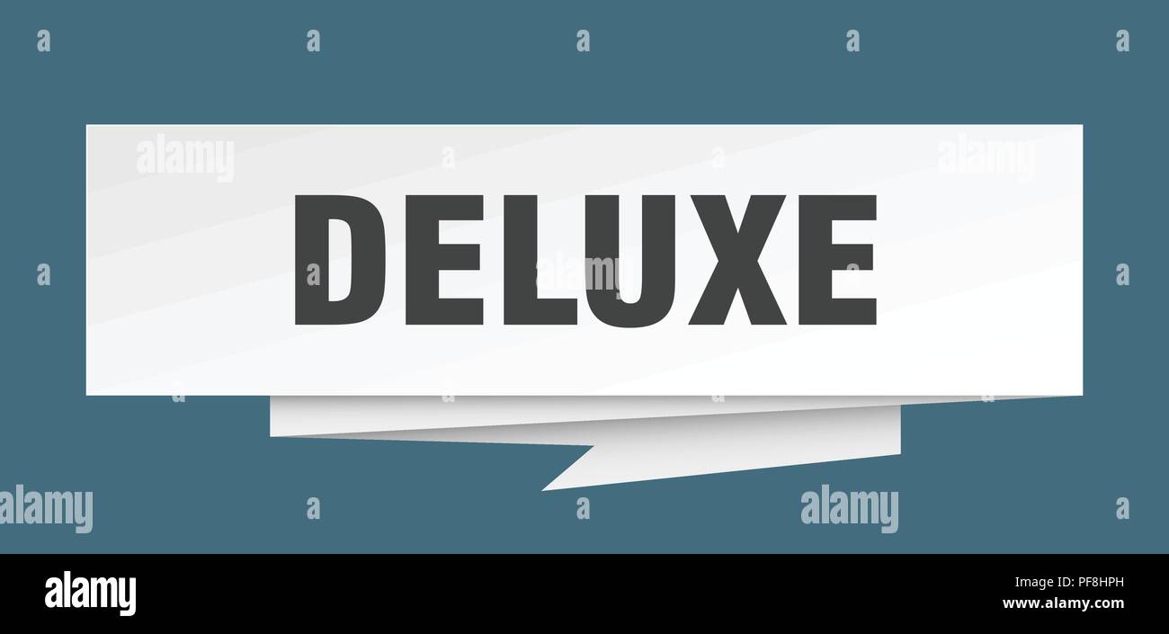 deluxe sign. deluxe paper origami speech bubble. deluxe tag. deluxe ...