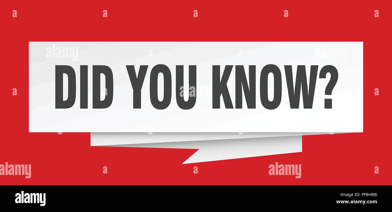 did you know sign. did you know paper origami speech bubble. did you ...