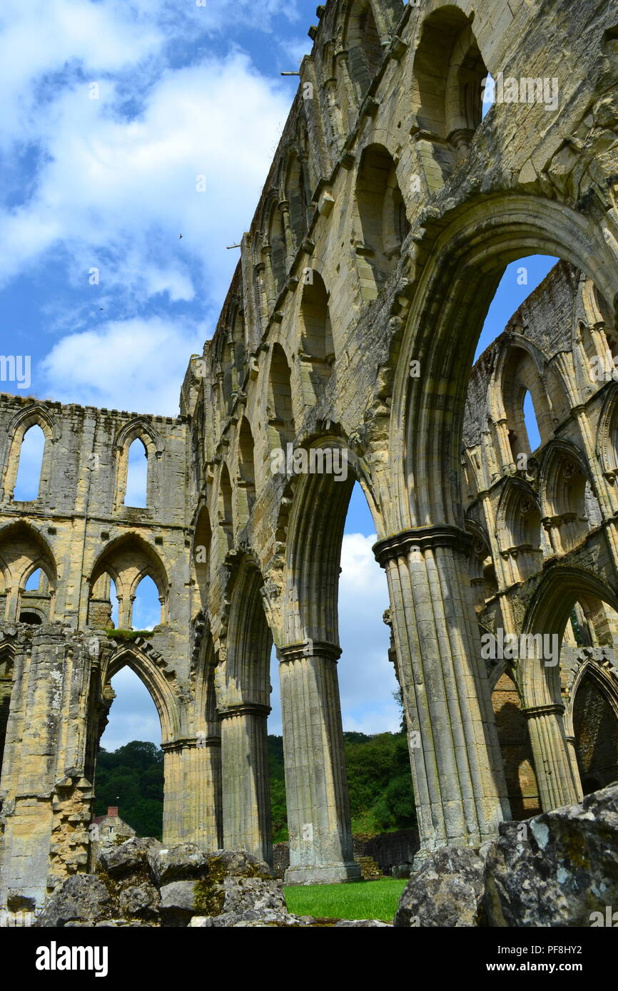 Ancient ruins of Rievaulx Abbey, North Yorkshire, UK Stock Photo - Alamy