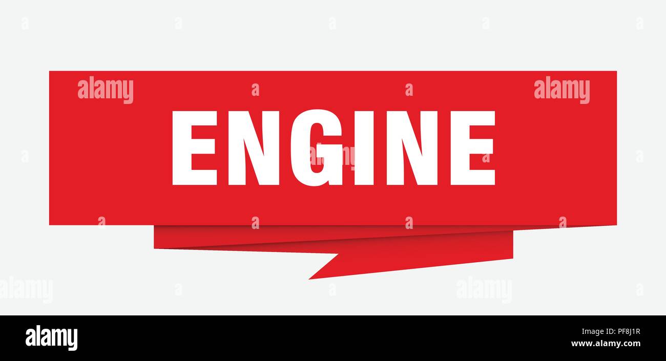 engine sign. engine paper origami speech bubble. engine tag. engine ...