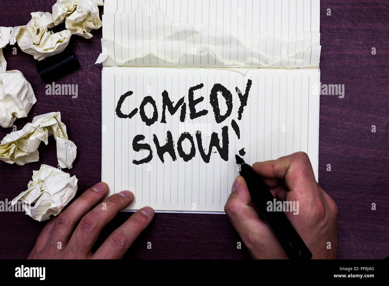 Word writing text Comedy Show. Business concept for Funny program ...
