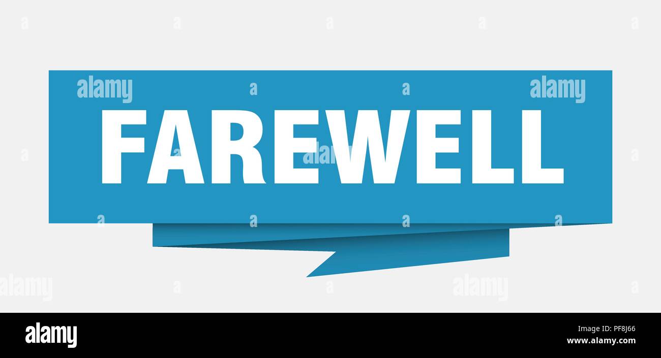 farewell sign. farewell paper origami speech bubble. farewell tag ...