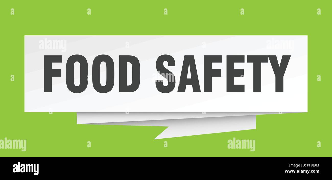 food safety sign. food safety paper origami speech bubble. food safety ...
