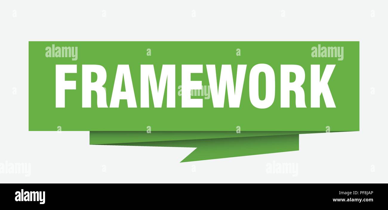 framework sign. framework paper origami speech bubble. framework tag ...