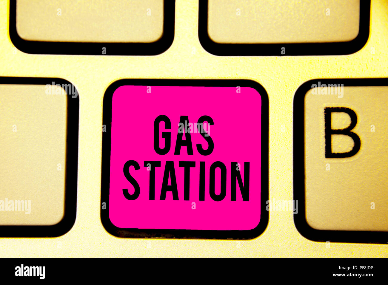 Handwriting text Gas Station. Concept meaning for servicing motor ...
