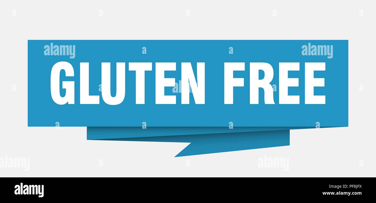 gluten free sign. gluten free paper origami speech bubble. gluten free ...