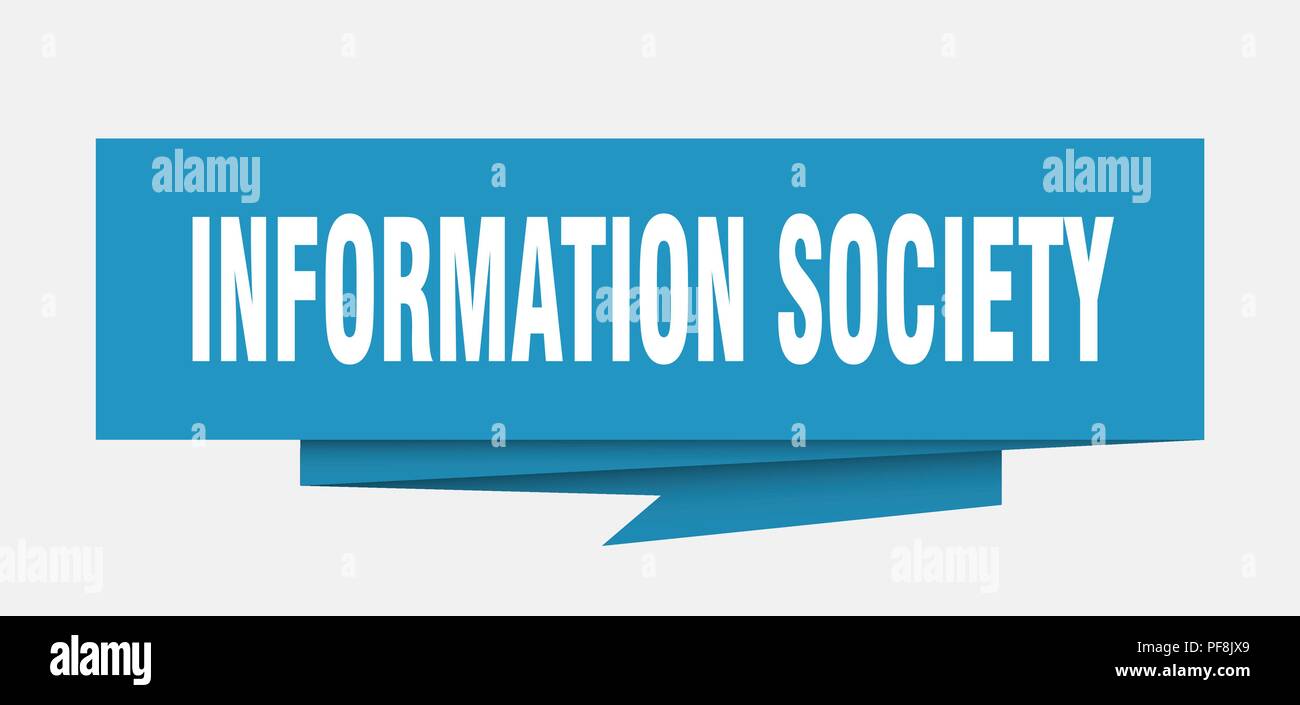information society sign. information society paper origami speech ...