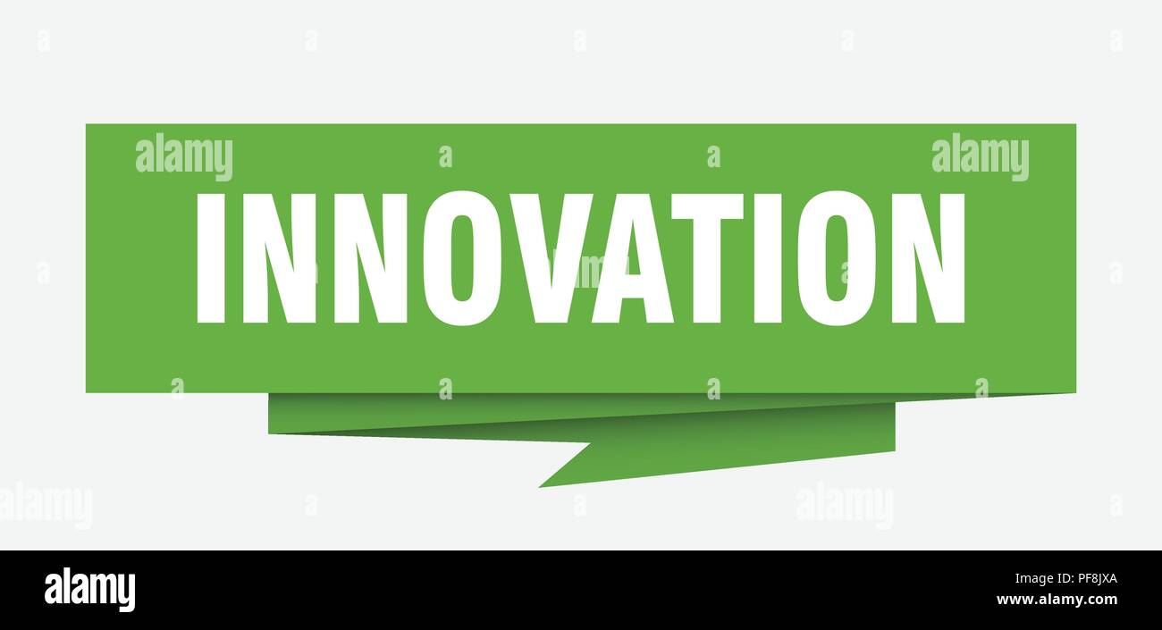 innovation sign. innovation paper origami speech bubble. innovation tag ...