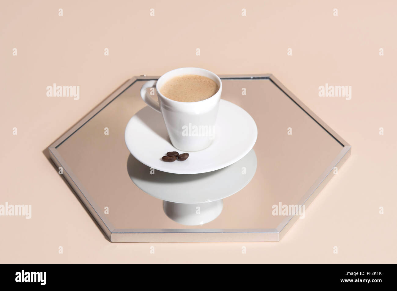Stylish morning coffee setup. Creative minimal concept Stock Photo - Alamy