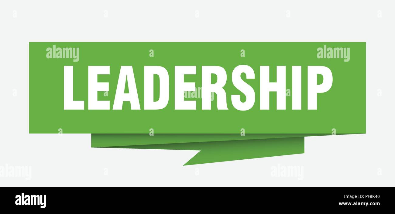 leadership sign. leadership paper origami speech bubble. leadership tag ...