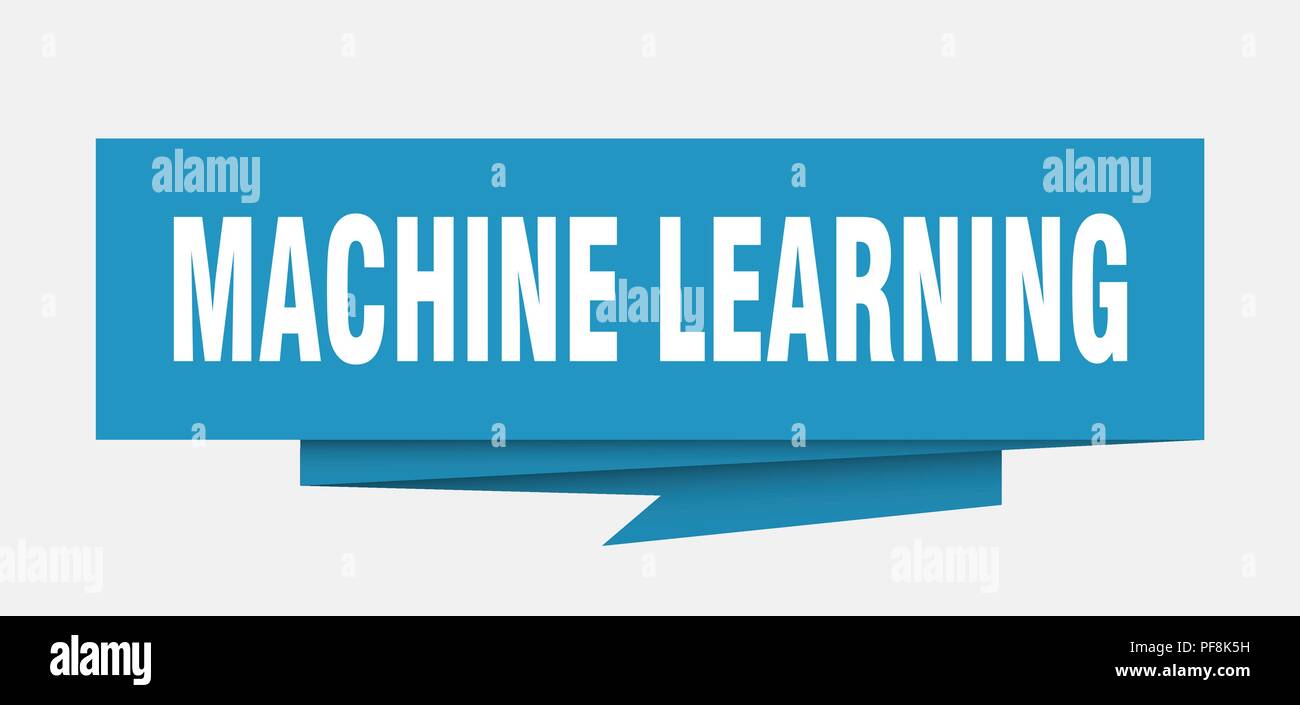 machine learning sign. machine learning paper origami speech bubble ...