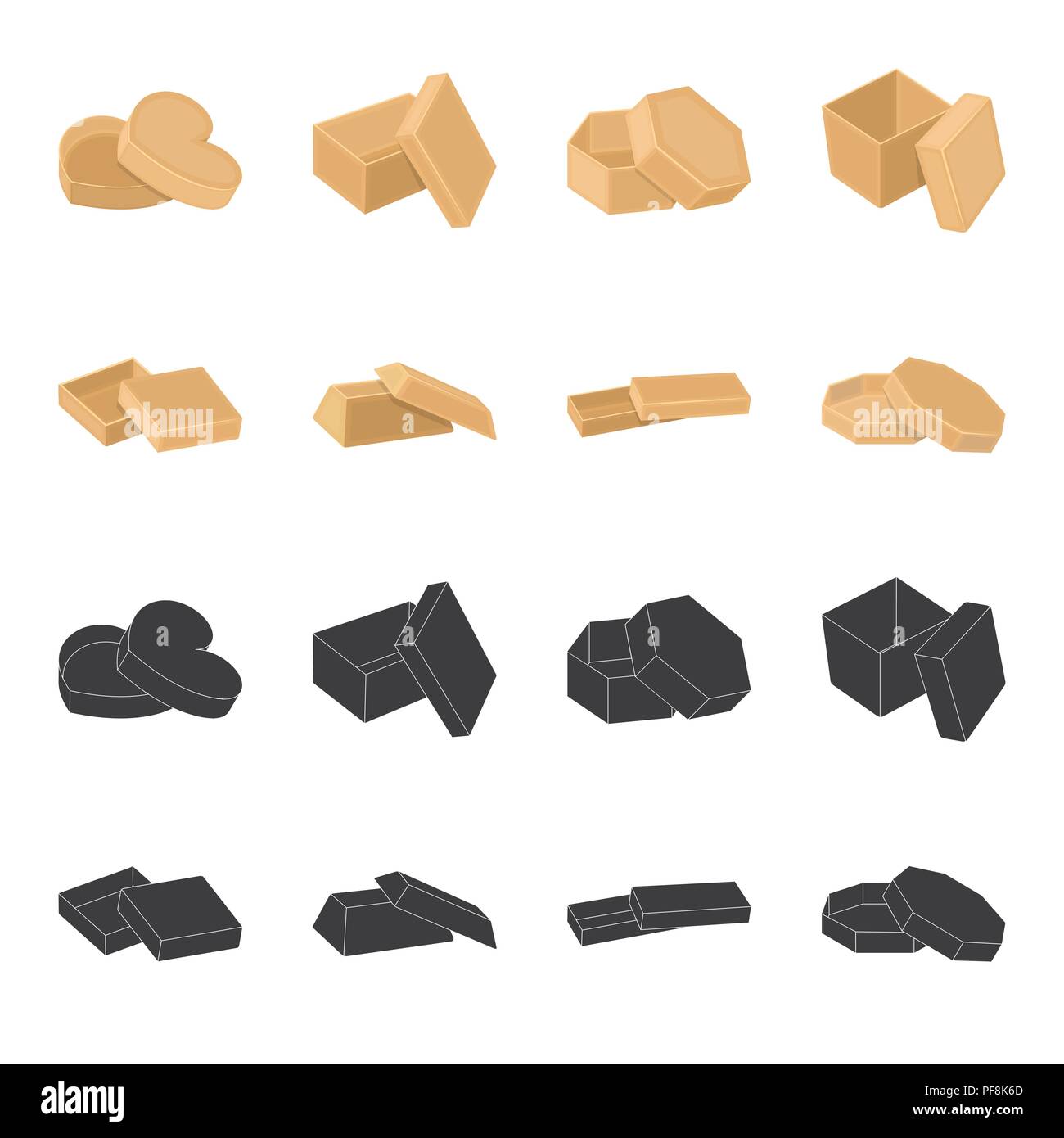 Case, shell, framework, and other icon in black,cartoon style.Box ...