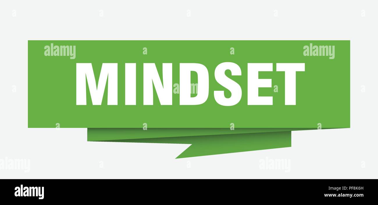 mindset sign. mindset paper origami speech bubble. mindset tag. mindset ...