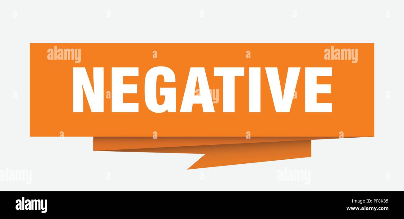 negative sign. negative paper origami speech bubble. negative tag ...