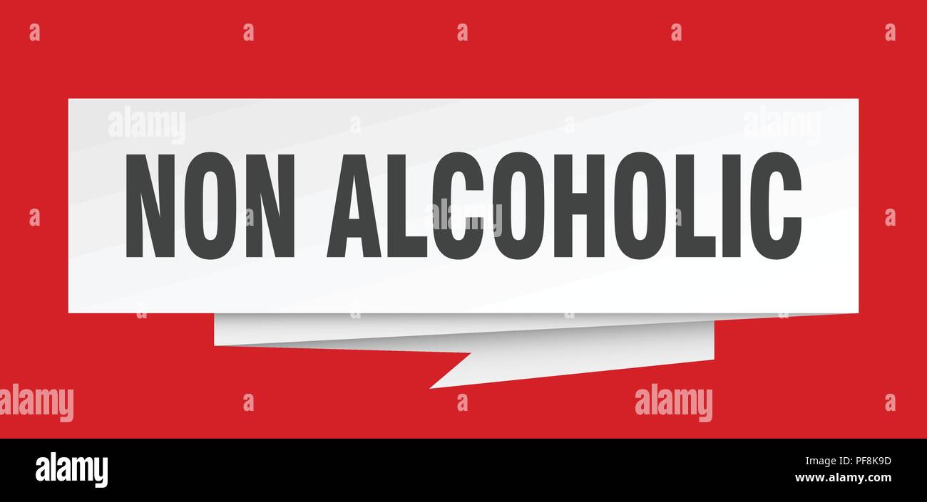 non alcoholic sign. non alcoholic paper origami speech bubble. non ...