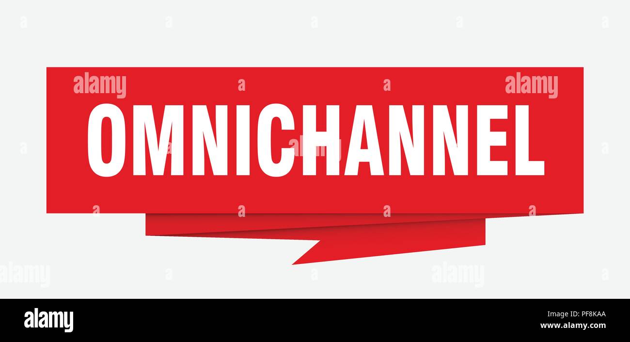 omnichannel sign. omnichannel paper origami speech bubble. omnichannel ...