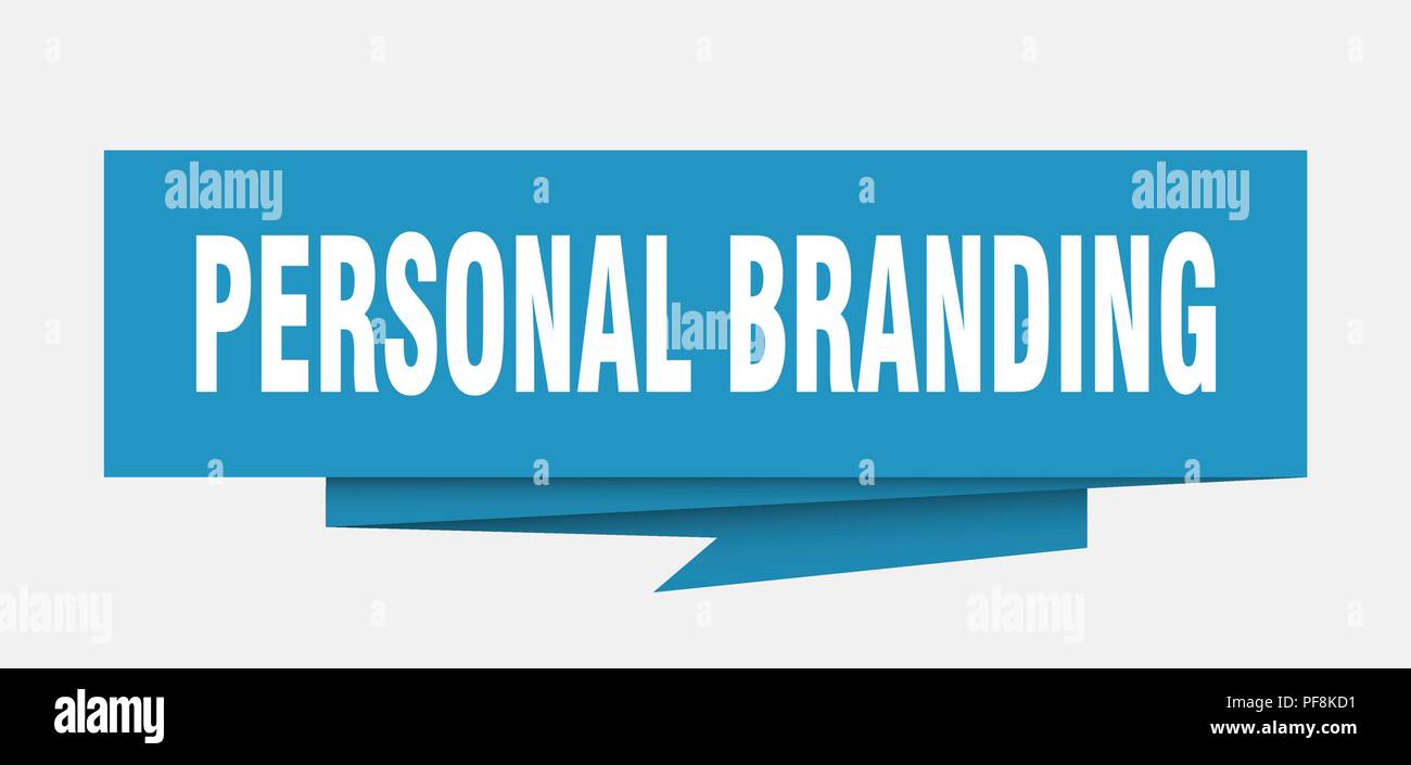 personal branding sign. personal branding paper origami speech bubble ...