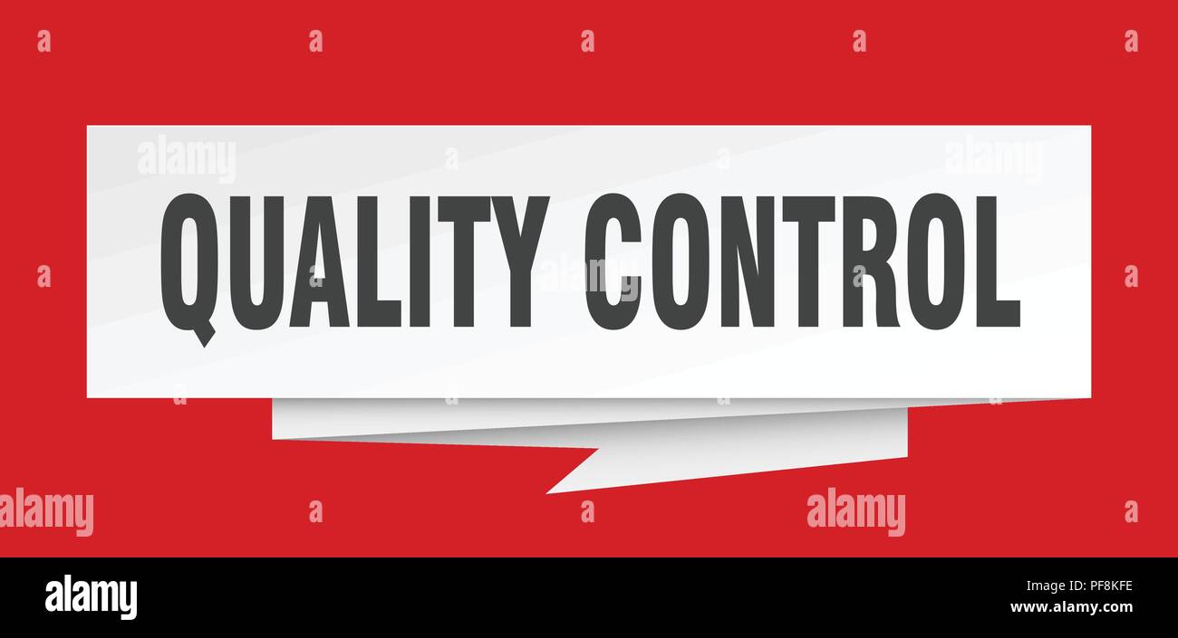 quality control sign. quality control paper origami speech bubble ...