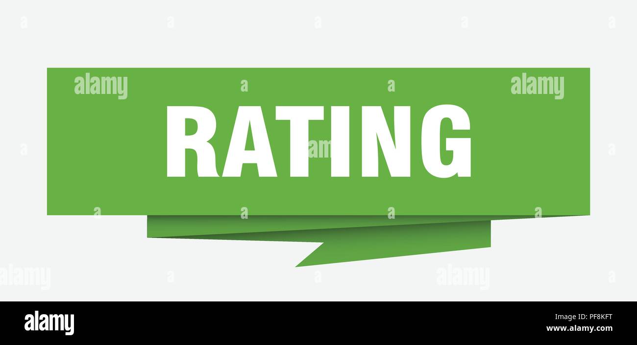 rating sign. rating paper origami speech bubble. rating tag. rating ...