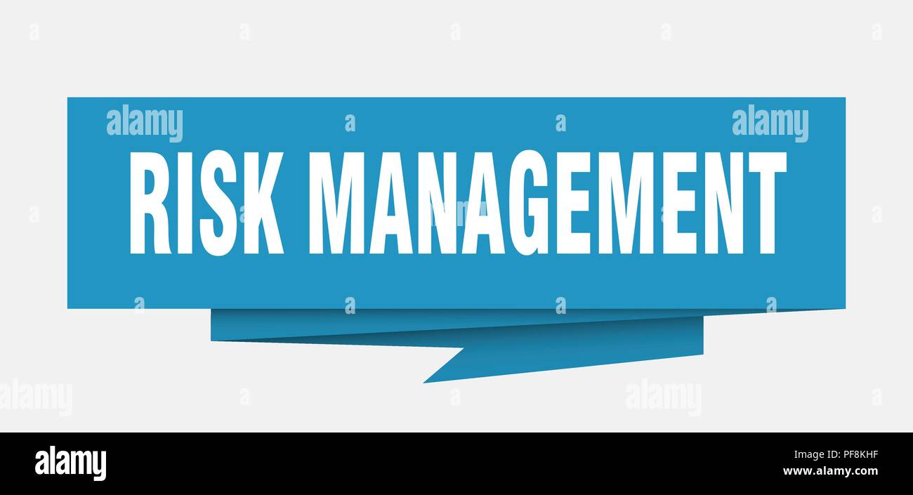 risk management sign. risk management paper origami speech bubble. risk ...