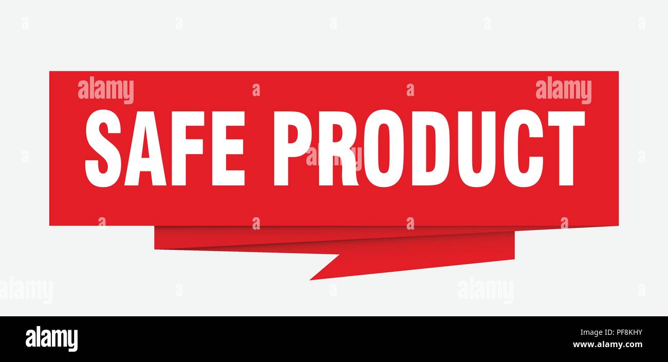 safe product sign. safe product paper origami speech bubble. safe ...