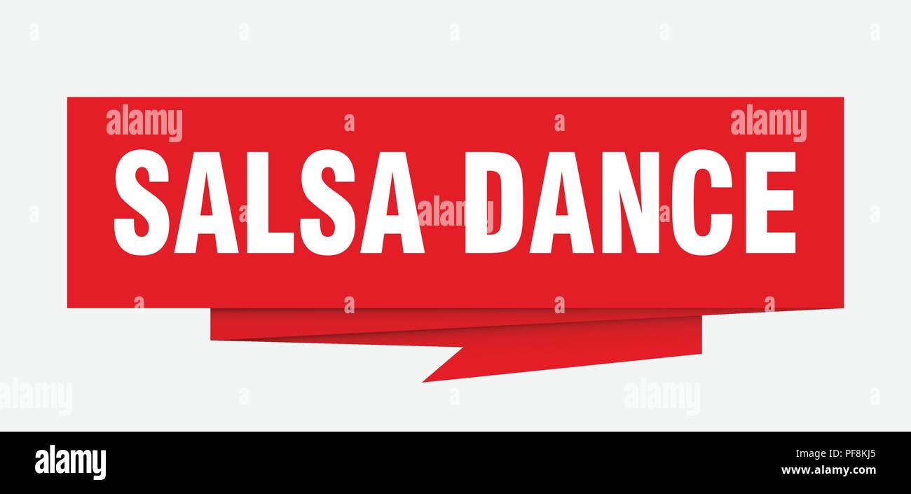 salsa dance sign. salsa dance paper origami speech bubble. salsa dance ...