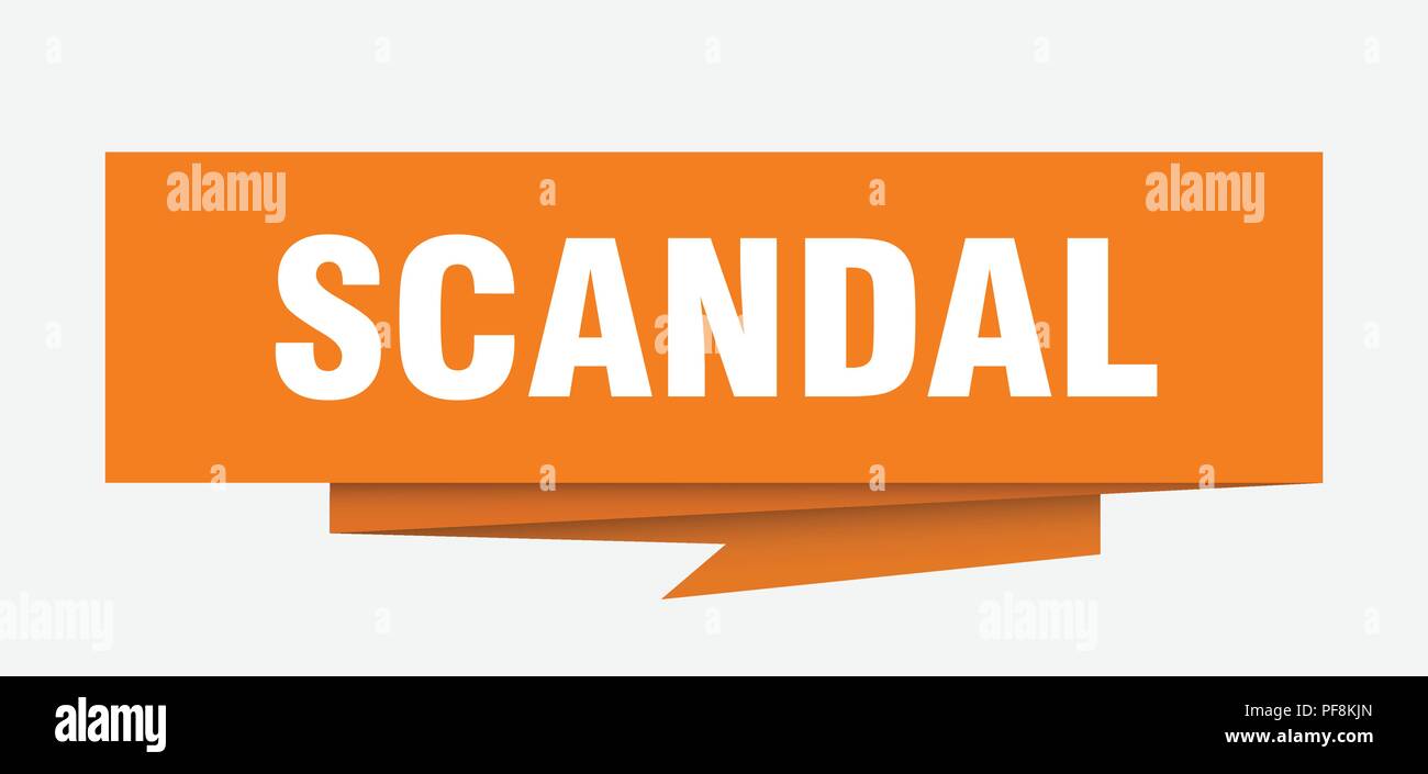 scandal sign. scandal paper origami speech bubble. scandal tag. scandal ...
