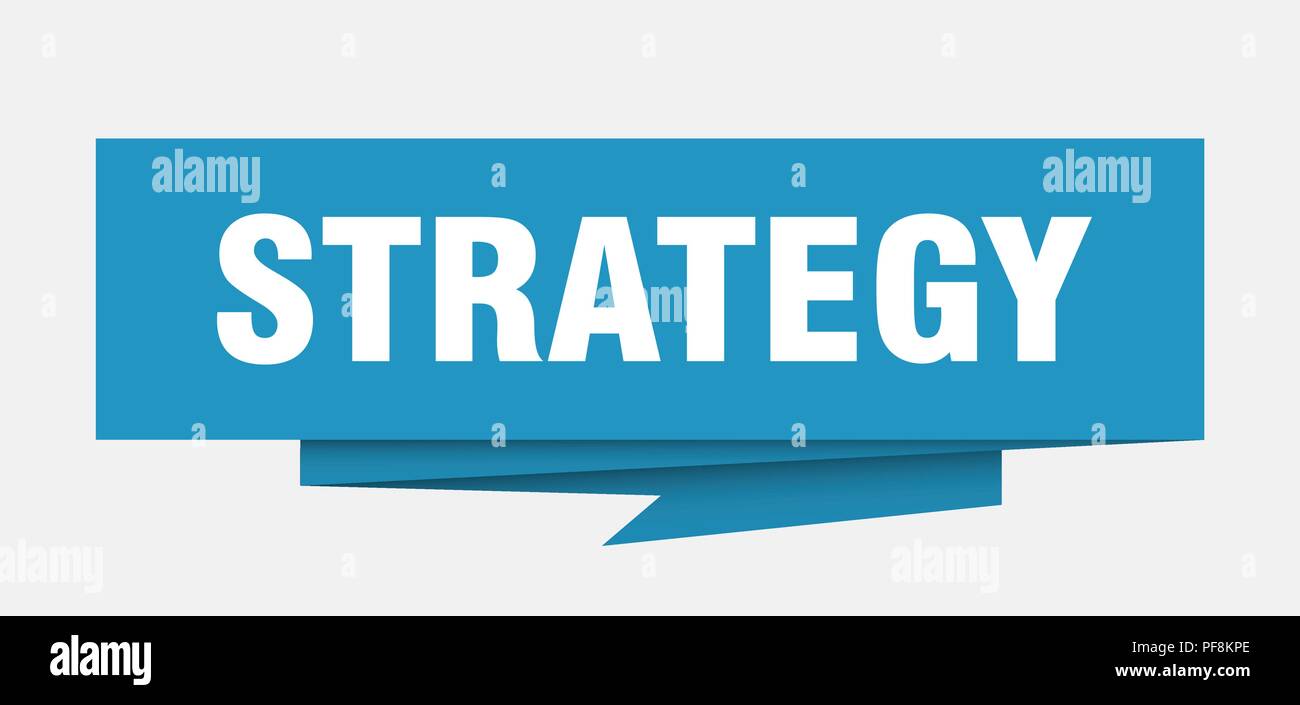 strategy sign. strategy paper origami speech bubble. strategy tag ...