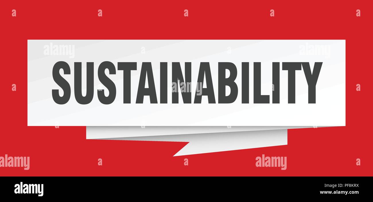 sustainability sign. sustainability paper origami speech bubble ...
