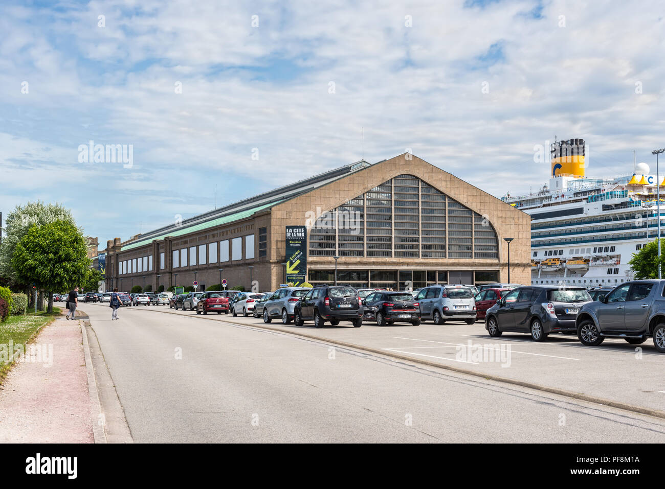 Cherbourg-Octeville, France - May 22, 2017: View of the Gare Maritime ...